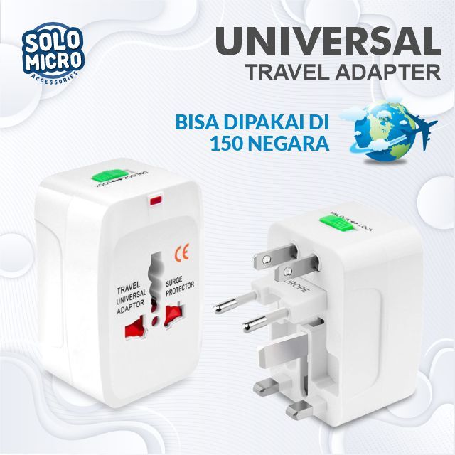 Jual Colokan Universal Traveling Adapter Listrik Internasional Original ...