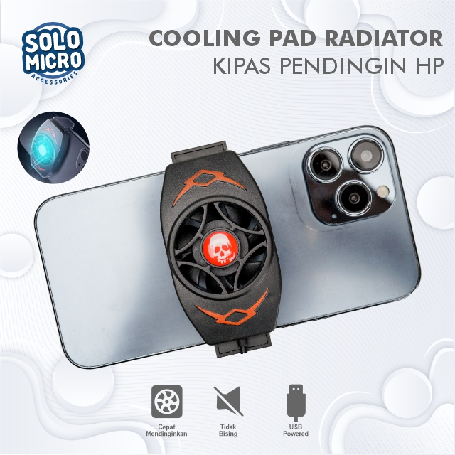 Jual Kipas Pendingin HP Gaming Fan Cooler Cooling Pad Android / Iphone ...