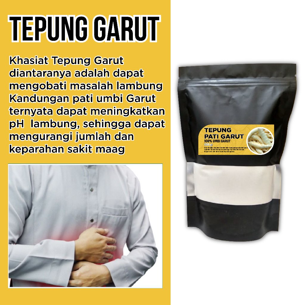 Jual Tepung Pati Irut Pati Garut Sagu Garut 500 gr Gluten Free Obat ...