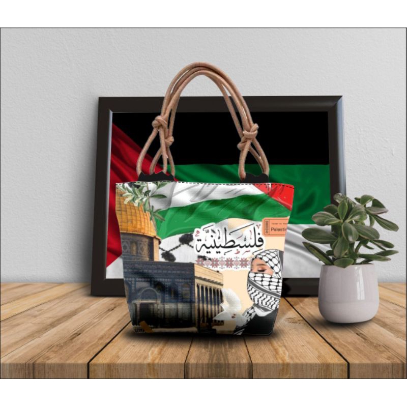 Jual Tas Totebag Wanita Tali Sumbu Motif Palestina Premium Terbaru | Shopee Indonesia