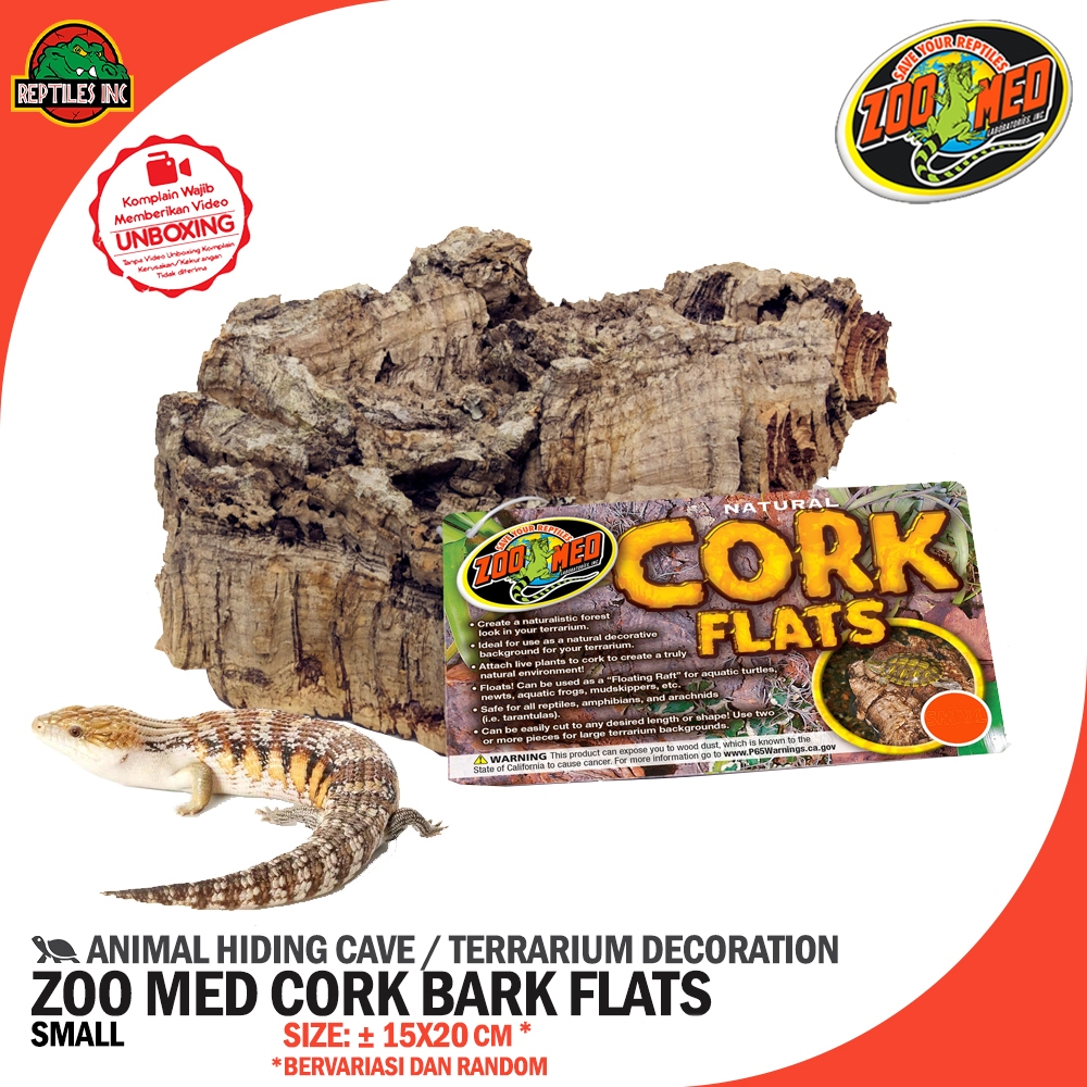 Jual Zoomed Cork Bark Flat Small Kayu Dekorasi Terrarium Kandang Hewan ...