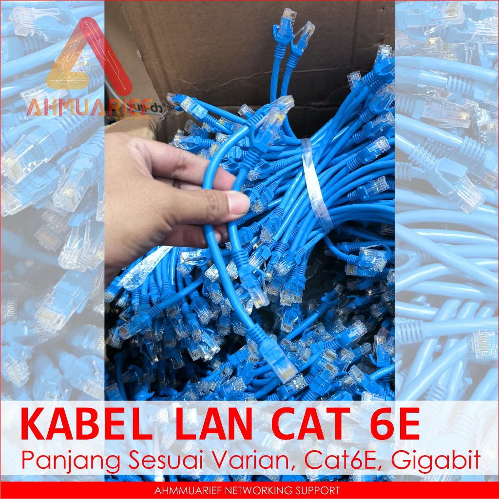Jual KABEL LAN UTP ETHERNET SERVER JARINGAN GIGABYTE GIGABIT BIRU CAT ...