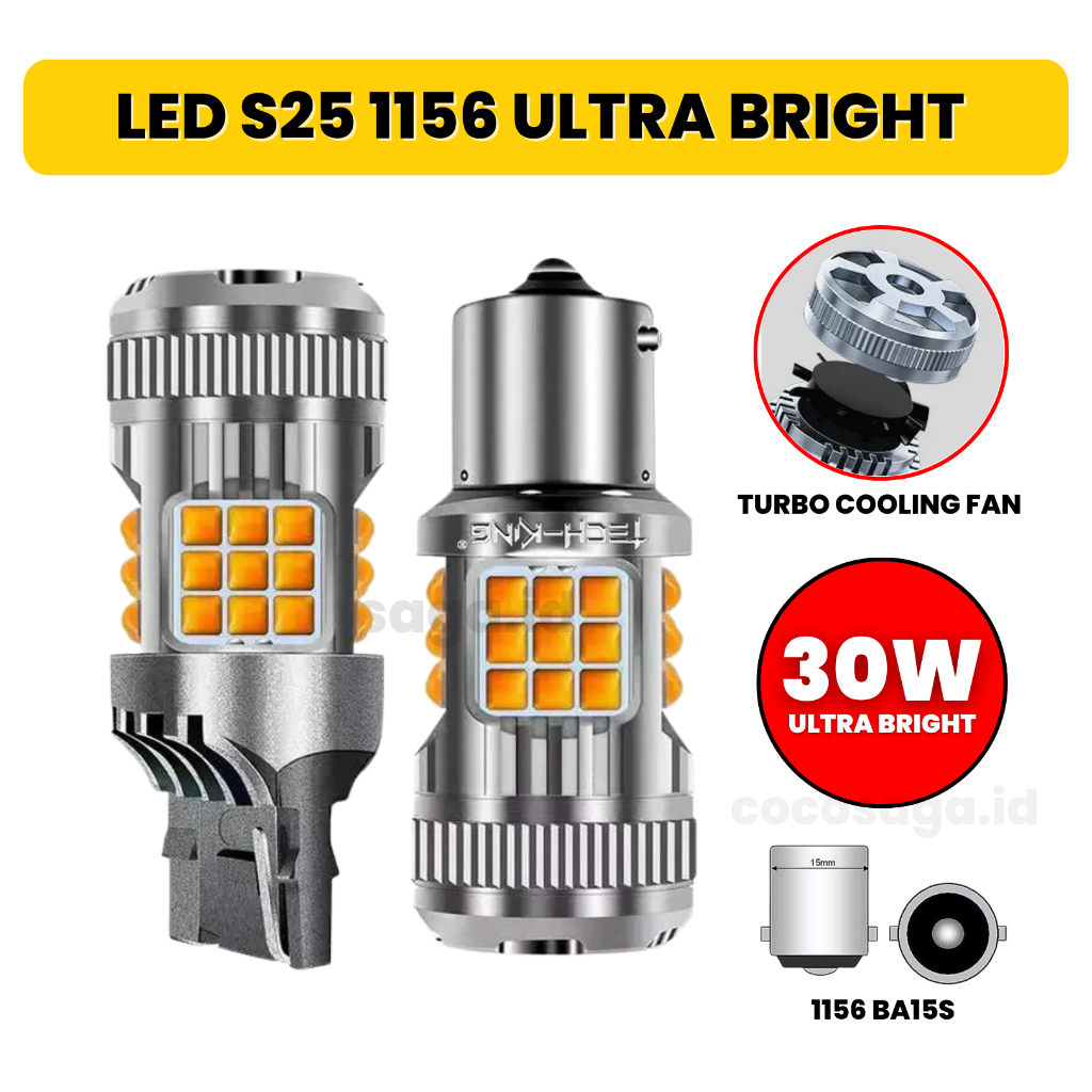 Jual Lampu LED Ghost Fan Sein Mobil EXTREME BRIGHT - Bayonet S25 1156 ...