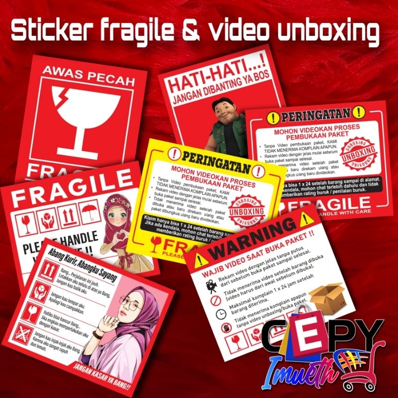 Jual Stiker FRAGILE & Video unboxing | Shopee Indonesia