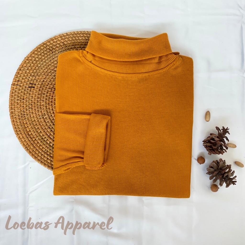 Jual Kaos Turtleneck Pria Lengan Panjang Turtle neck Korean Style Leher ...