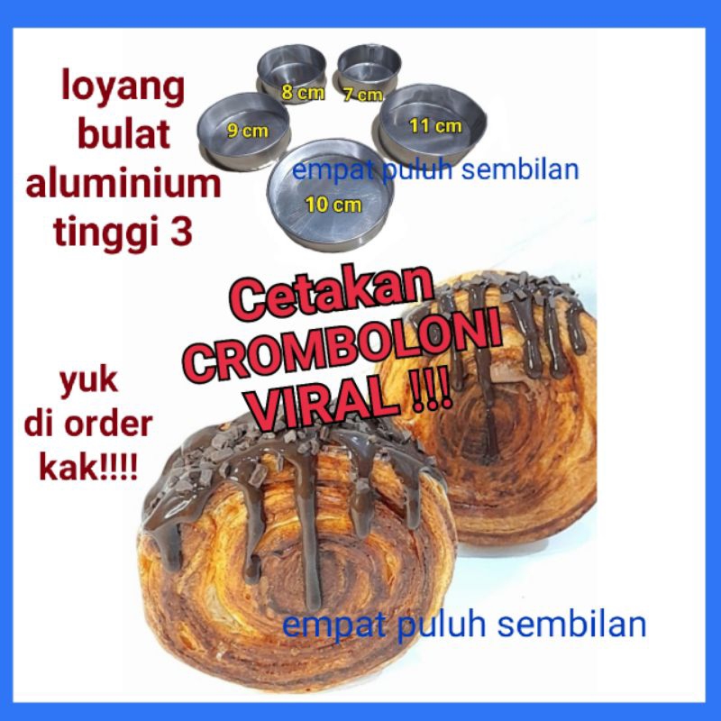 Jual 1 set Loyang bulat tinggi 3 / 1 biji loyang kue hati / loyang kue ...