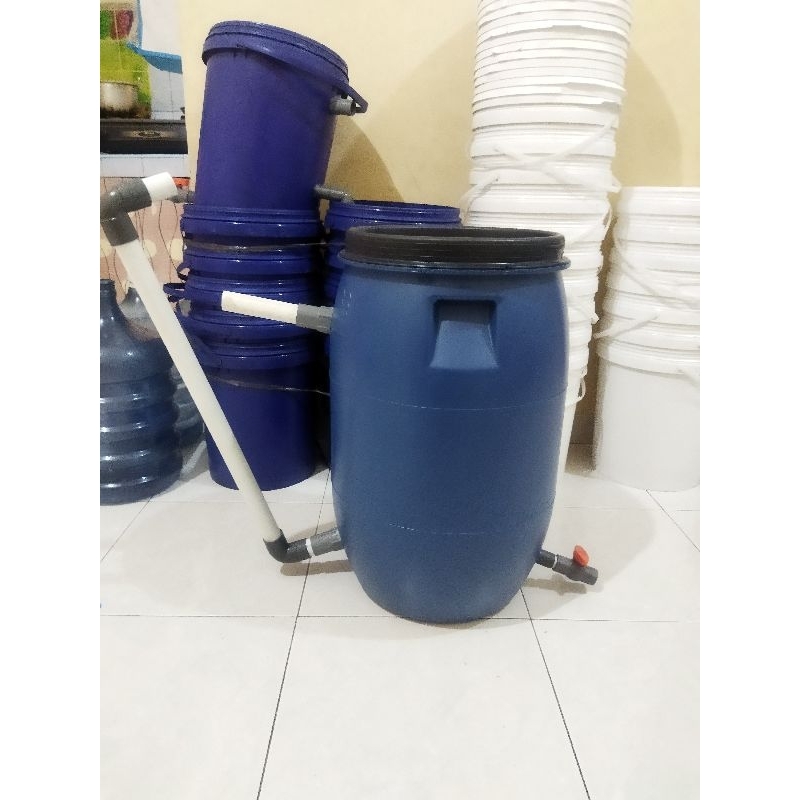 Jual tong filter kolam ikan koi, tong ke 2 output 1 inch | Shopee Indonesia