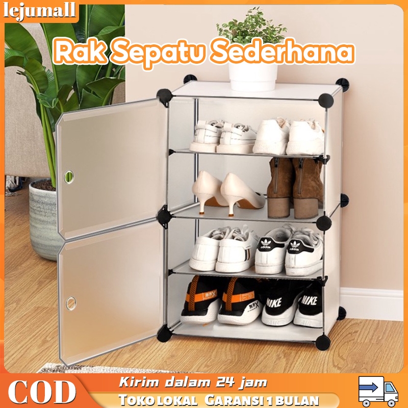 Jual Rak Sepatu Susun Tertutup Tempat Sepatu Kotak Sepatu Lemari Sepatu ...