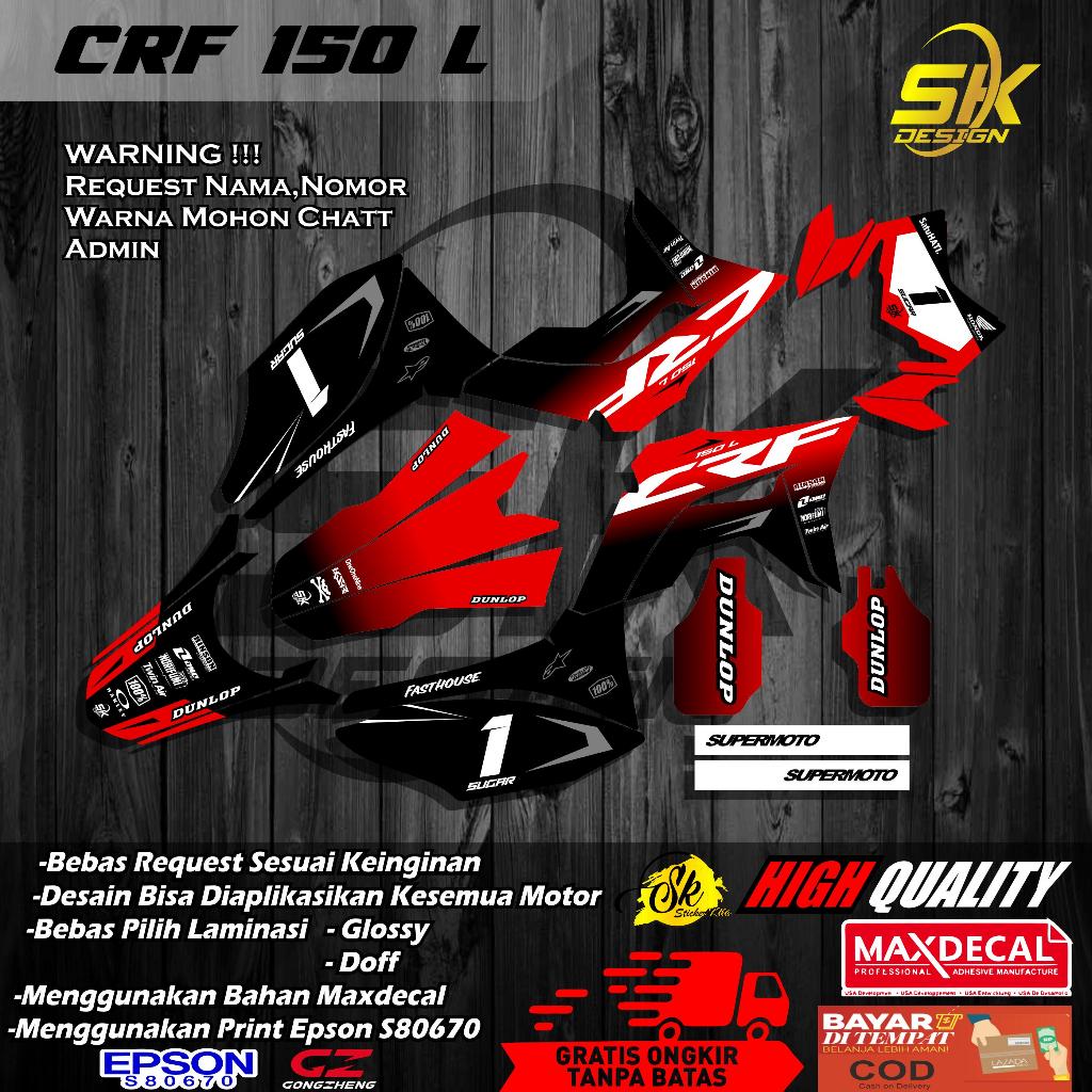 Jual DC 530 STICKER DECAL FULLBODY MOTOR CRF 150 L SIMPEL GRAFIS WARNA ...