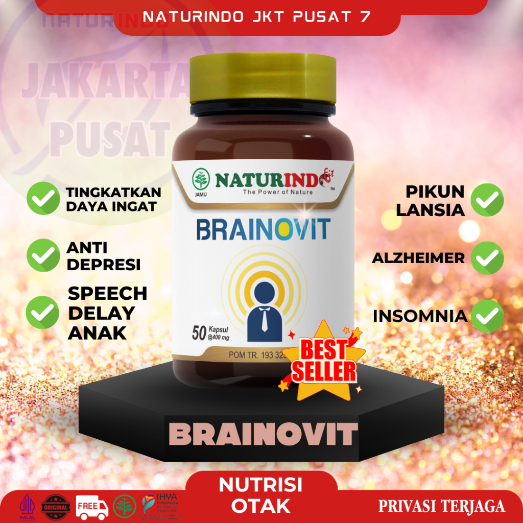 Jual Naturindo Brainovit Brainofit Obat Herbal Suplemen Nutrisi Otak ...