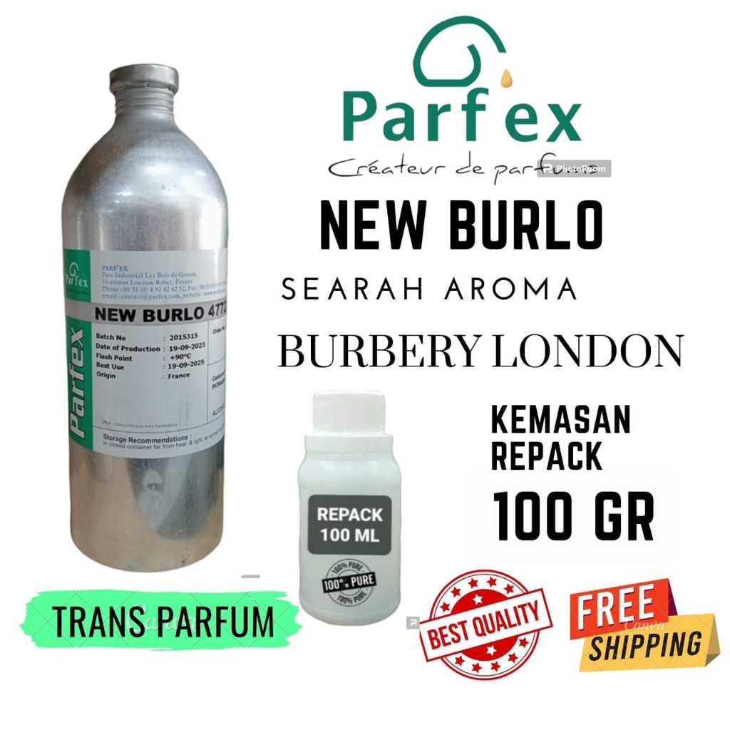 Jual 100 GR NEW BURLO BY PARFEX SEARAH BURBERRY LONDON BIBIT MURNI ...