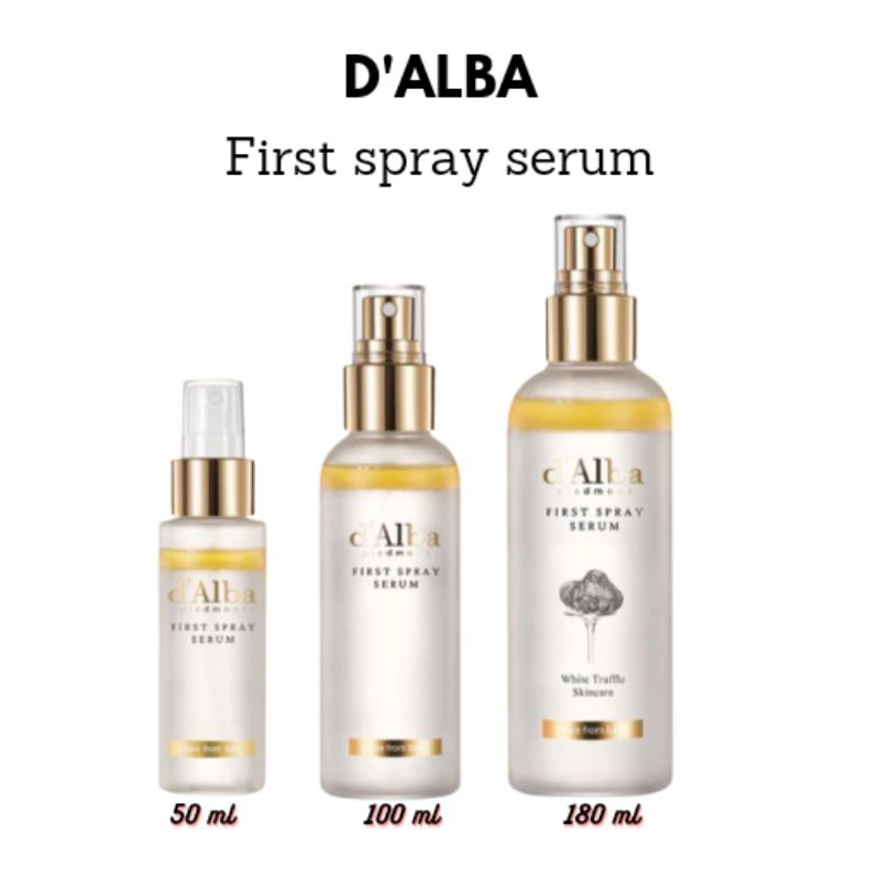 Jual d'Alba White Truffle First Spray Serum 180ml || 100ml || 50ml Spray Serum | Shopee Indonesia