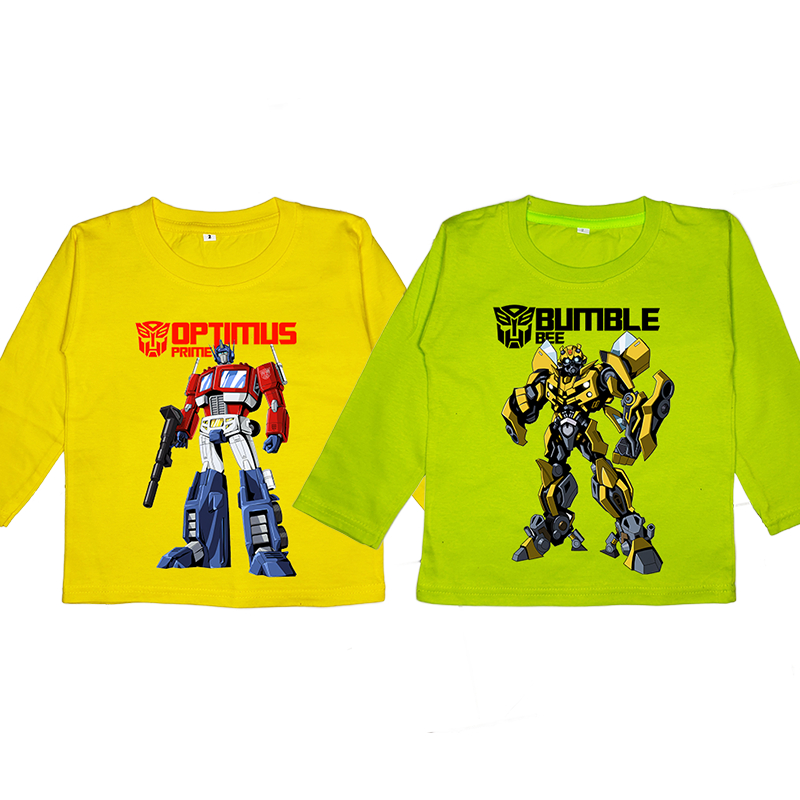 Jual Kaos Anak LENGAN PANJANG Transformer Optimus Prime Bumblebee ...