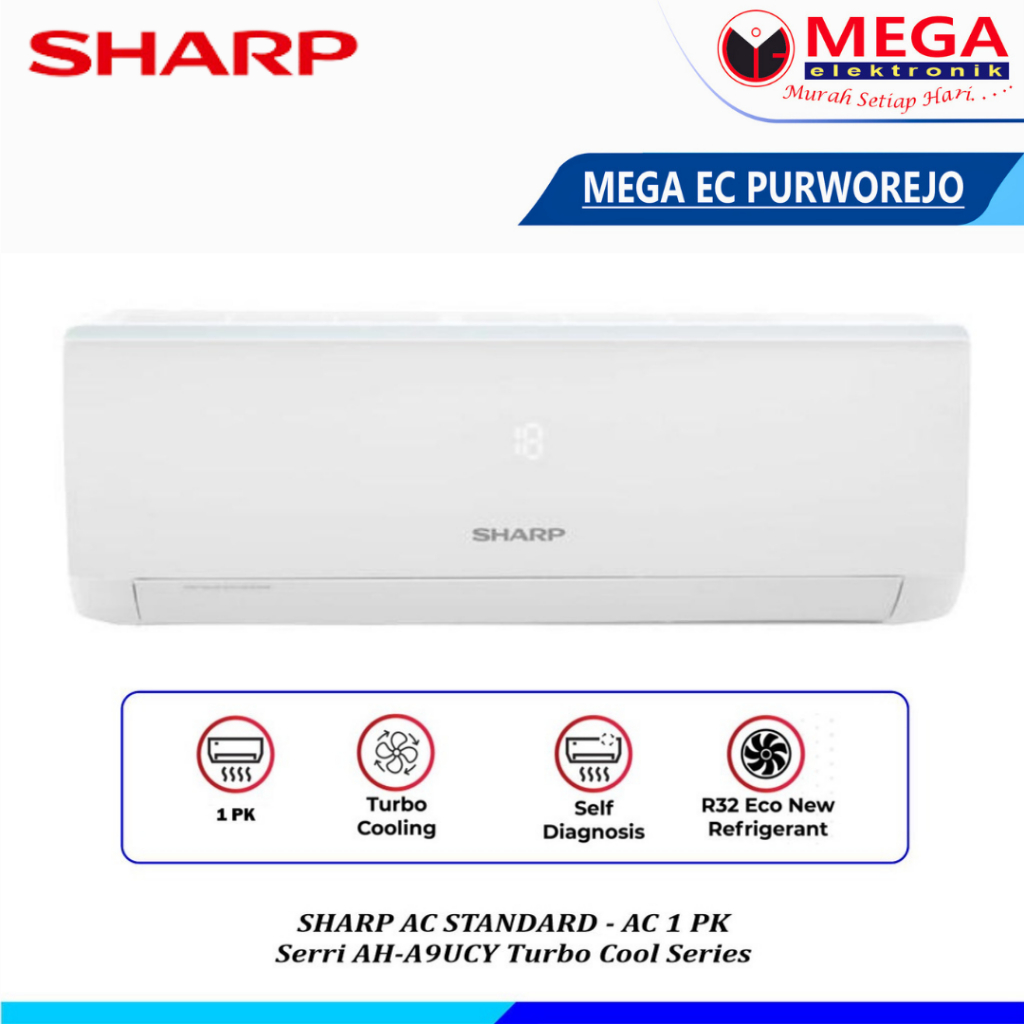 Jual AC SHARP AHA09UCY / AH A09UCY / AH-A09UCY / AH A09 UCY | Shopee ...