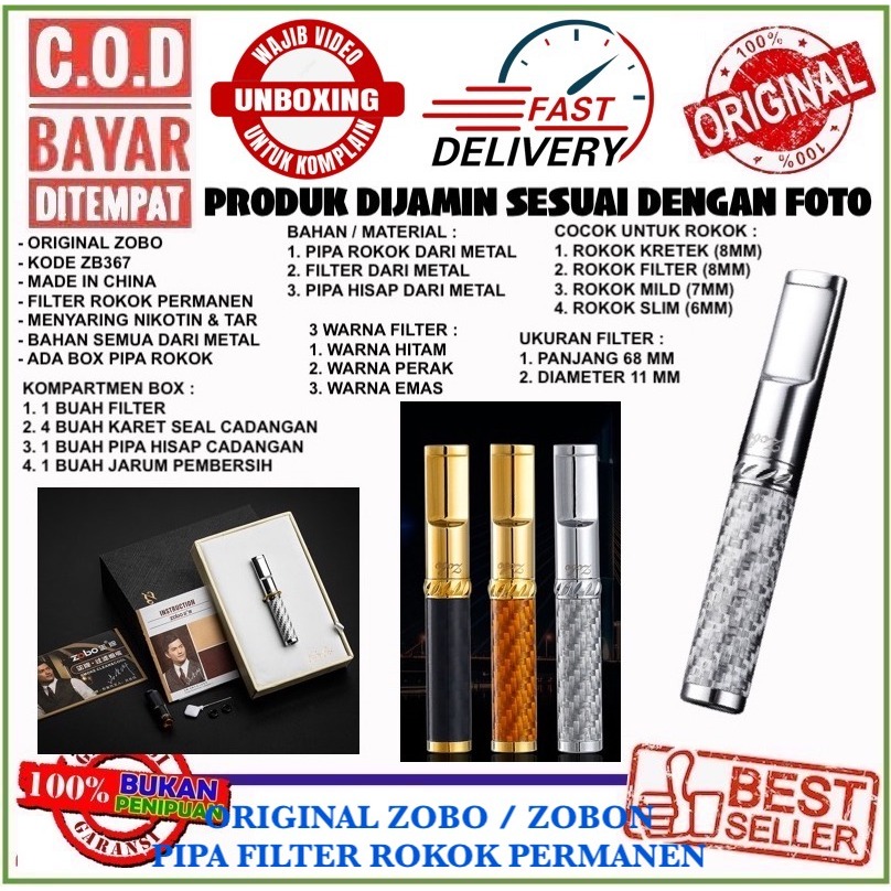 Jual ZOBO ZB367 PIPA SARINGAN ASAP PERMANEN SEGALA UKURAN BAHAN METAL SEMUA | Shopee Indonesia