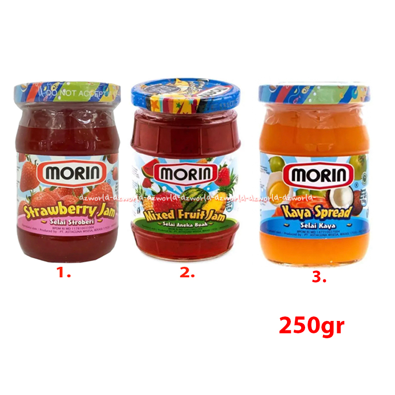 Jual Morin 330gr Selai Strawberry Jam Mixed Fruit Kaya Spread Kemasan ...