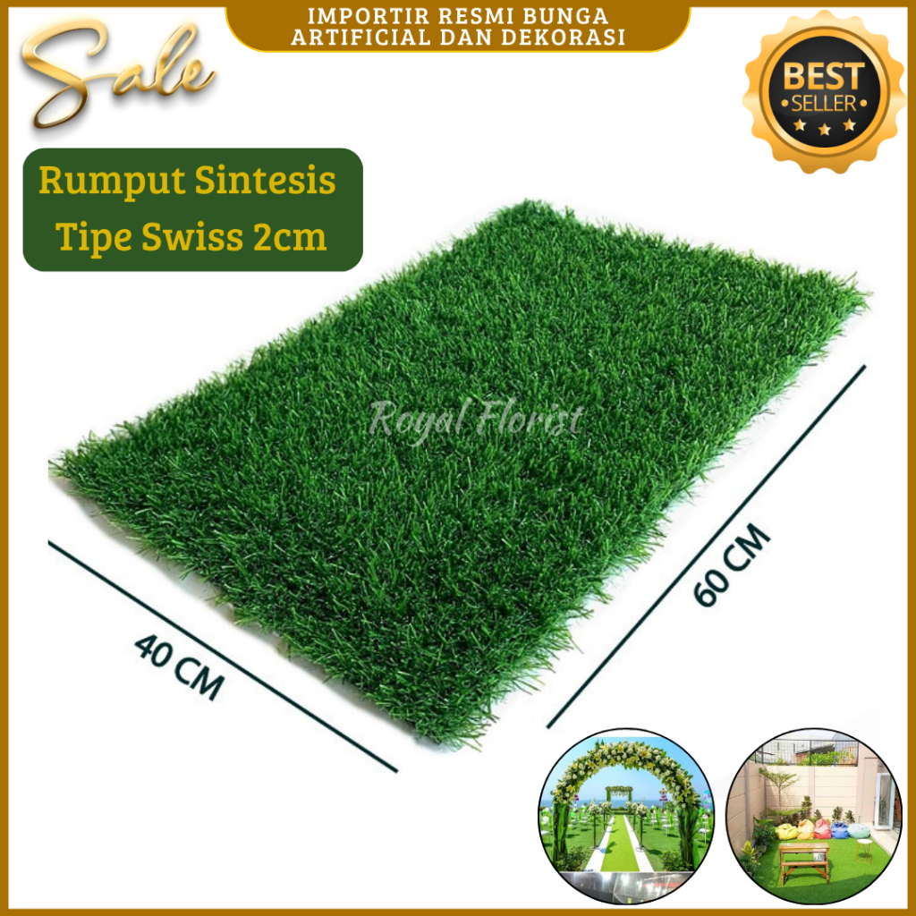 Jual Rumput Sintetis Taman 60 x 40CM Outdoor/Rumput Palsu Taman/Rumput ...