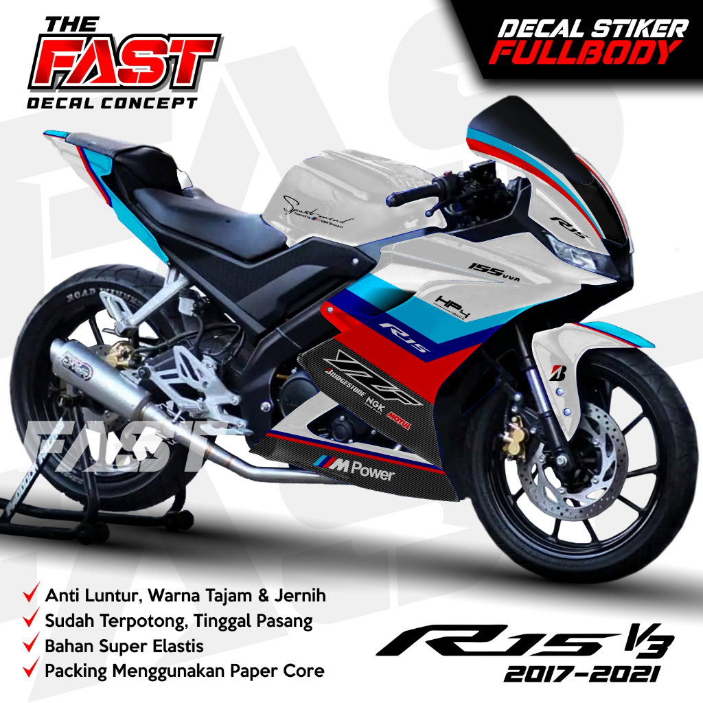 Jual PRODUK TERBARU Decal R15 V3 Full Body BMW Stiker R15 V3 Full Body ...