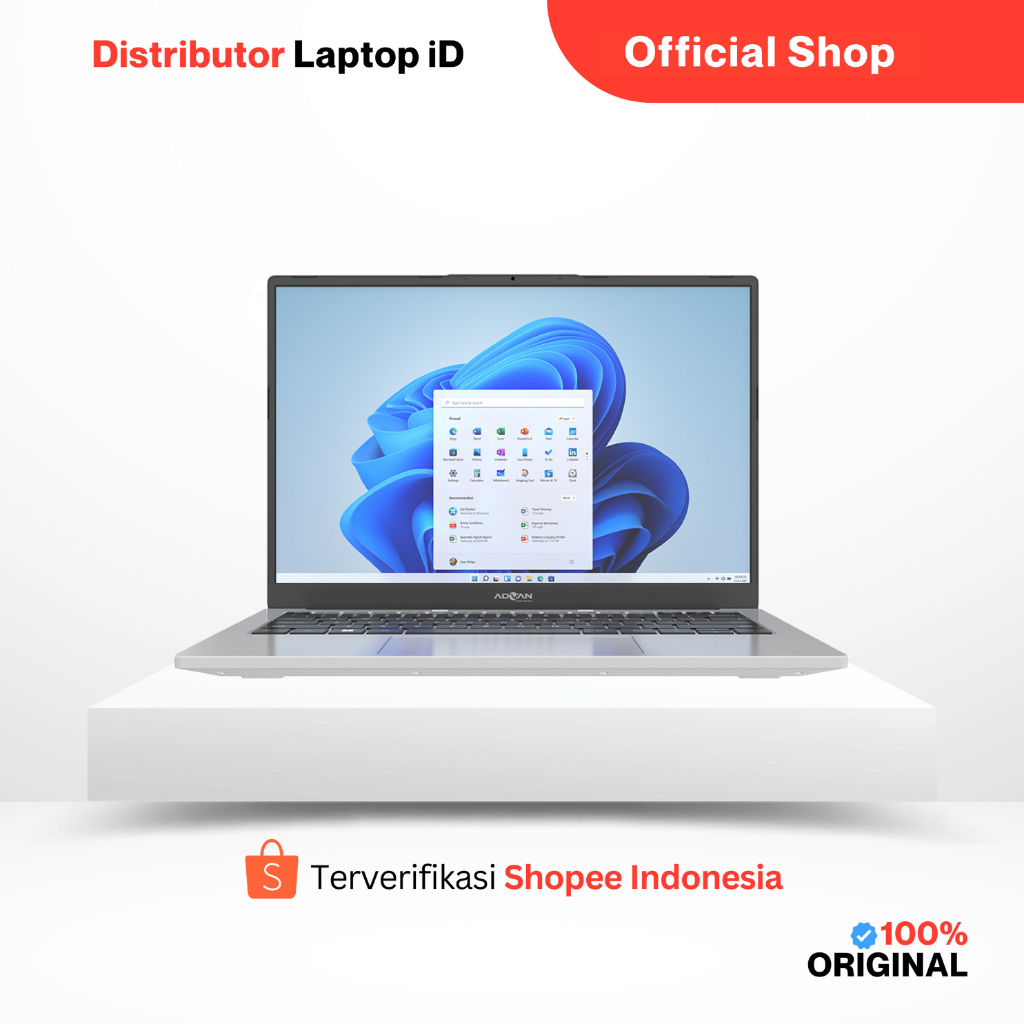 Jual ADVAN WORKPLUS / RYZEN 5 6600H / RAM 16GB 512GB SSD / 14 INCH FHD IPS / WINDOWS 11 Work ...