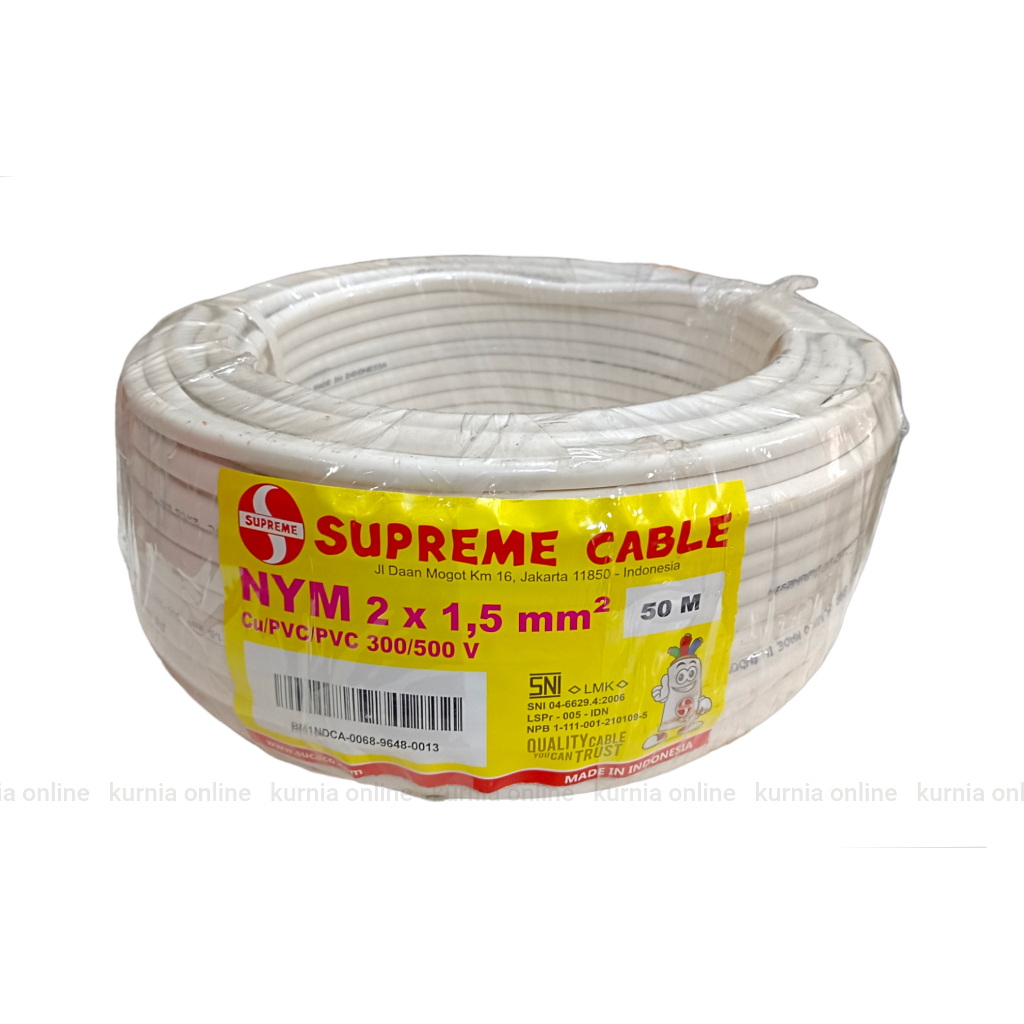 Jual KABEL LISTRIK FULL TEMBAGA 2x1.5 2X2.5 3X2.5 1ROOL 50METER KABEL ...