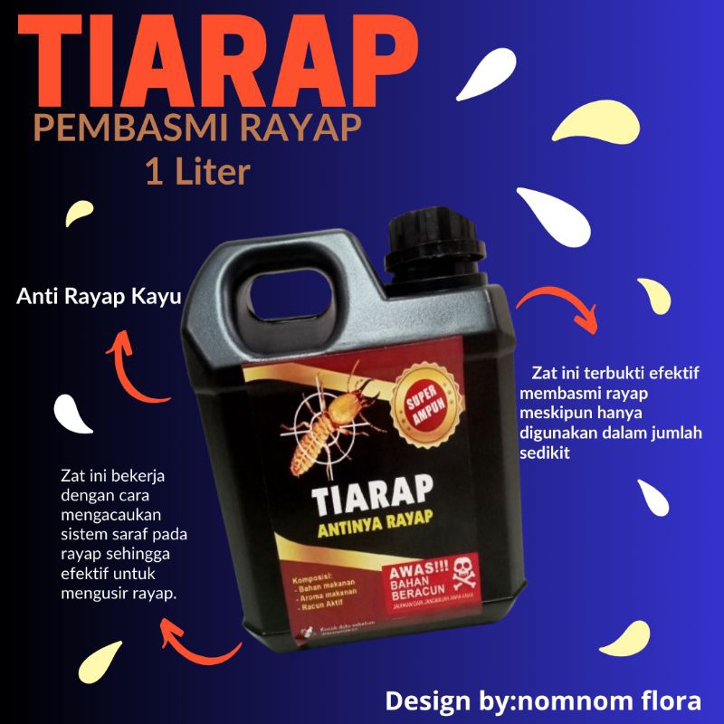 Jual TIIARAP 1 LT OBAT ANTI RAYAP PREMIUM BASMI RAYAP KAYU DAN RAYAP ...