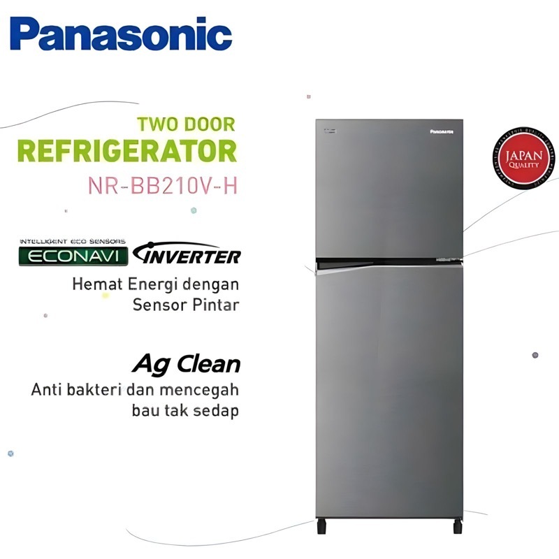 Jual Panasonic Kulkas 2 Pintu 210L Inverter NR-BB210VH ECONAVI R600A NR ...