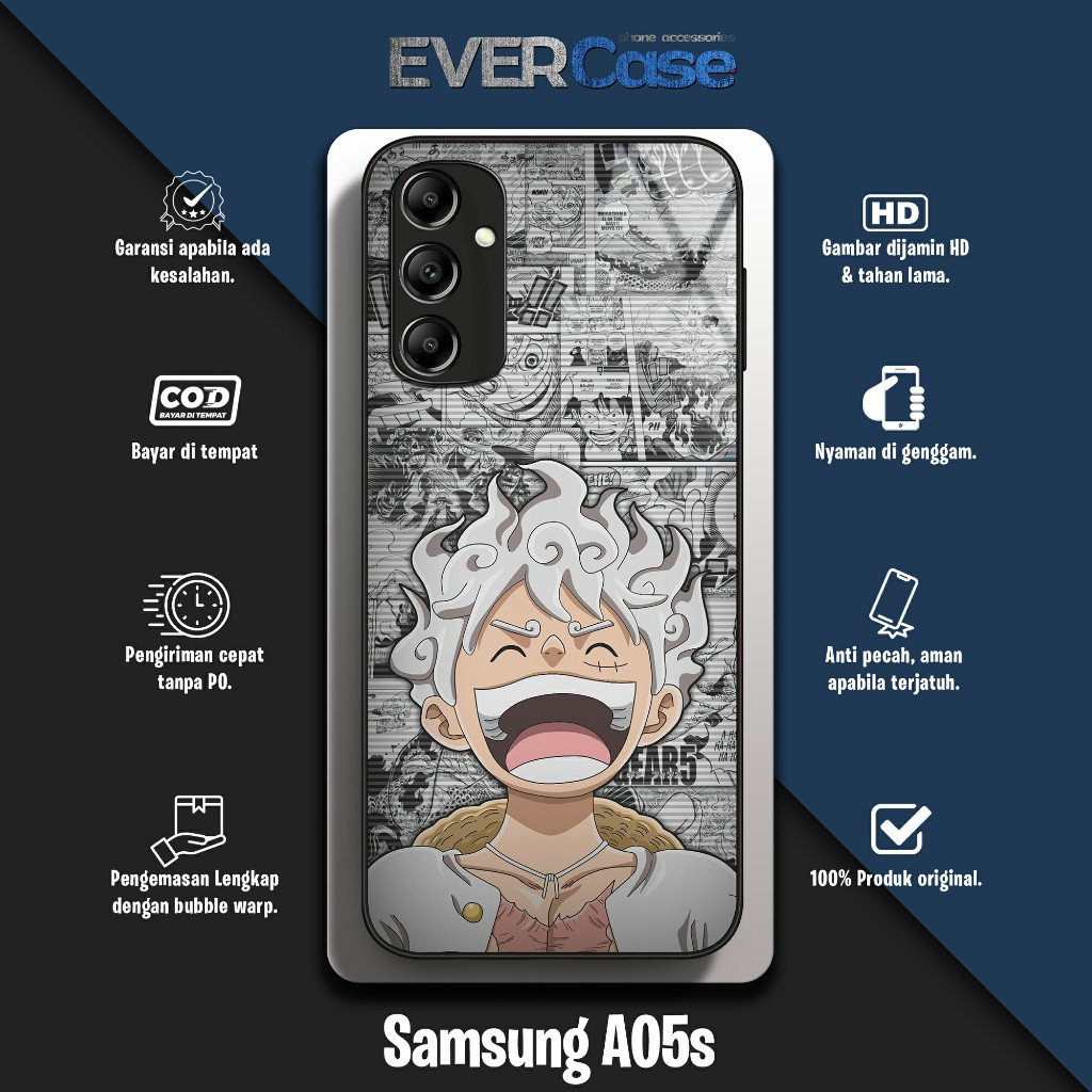 Jual (EV09) Softcase Glass Samsung A05S A05 SERIES Luffy Gear 5 Case ...