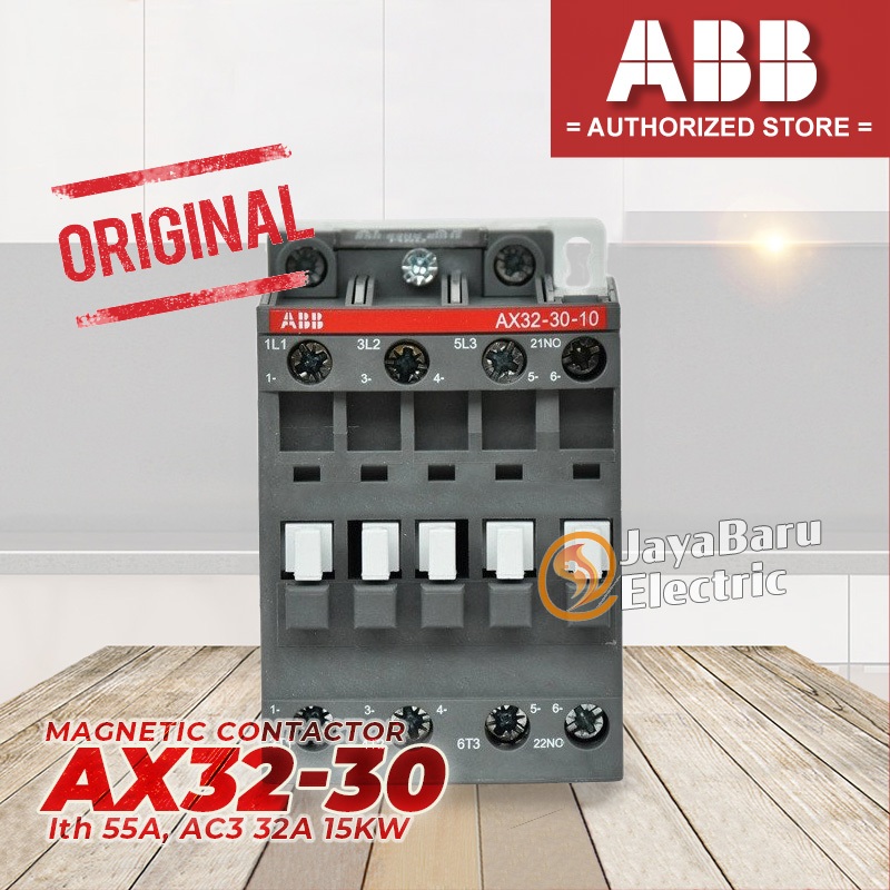 Jual Kontaktor Contactor ABB AX32 AX32-30 AX32-30-10 AX32-30-01 24V ...