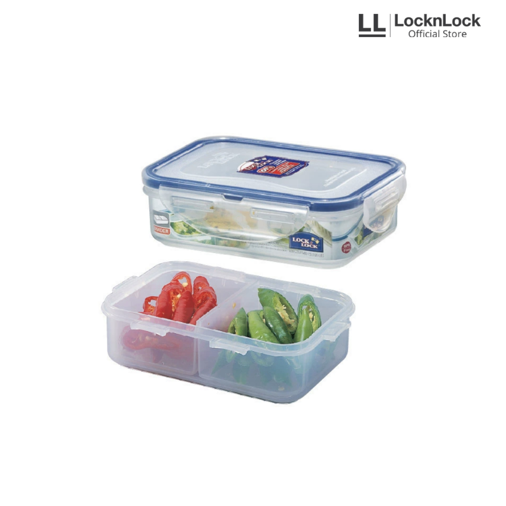 Jual LocknLock Classic Kotak Makan Rectangular Short 360ml With Divider - HPL810C | Shopee Indonesia