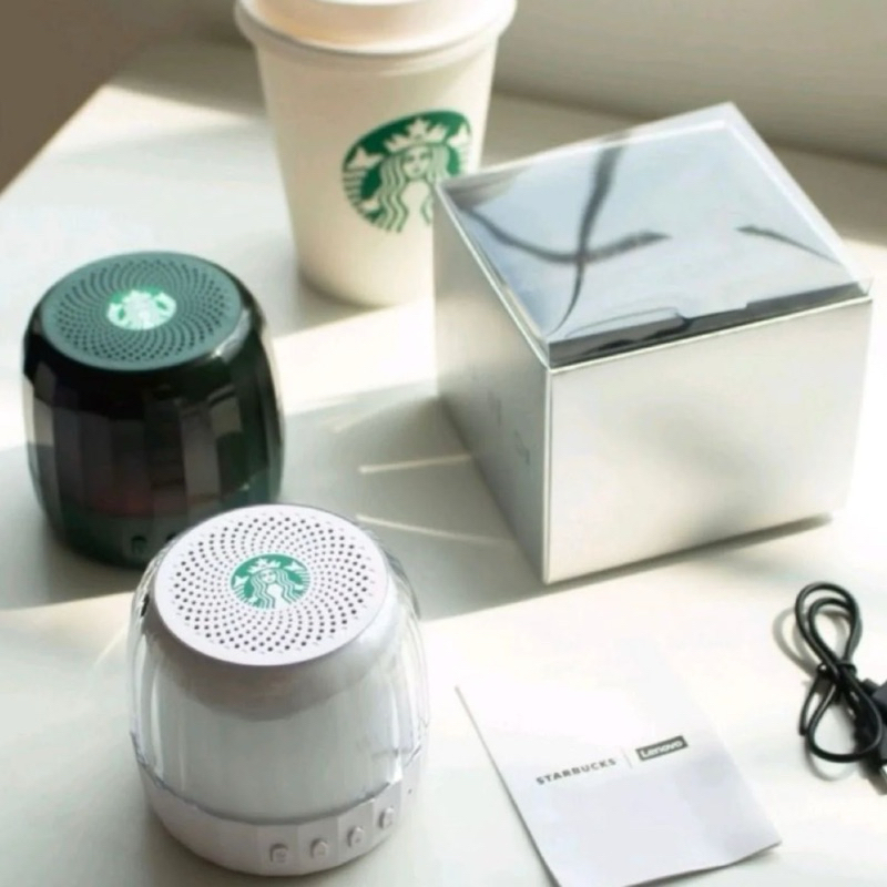 Jual Starbucks Lenovo Bluetooth Speaker Green White Limited Edition ...