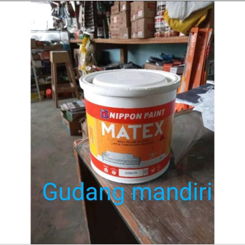 Jual DEMPUL TEMBOK MATEX 1KG DARI NIPPON PAINT / WALL FILLER (PUTTY) PLAMIR TEMBOK / MATEK ...