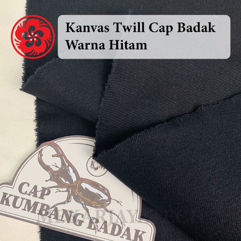 Jual Kanvas 100% Cotton Twill 14 Oz Hitam | Canvas Katun | Bahan ...