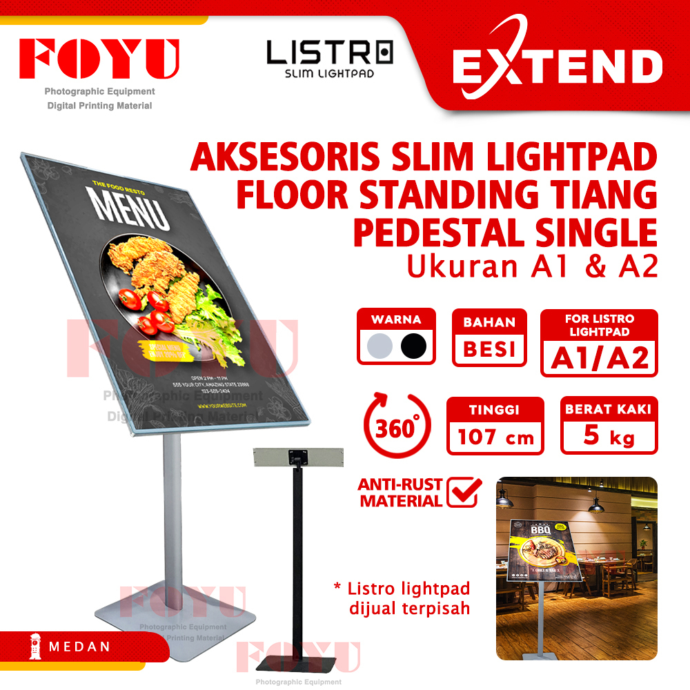 Jual Aksesoris Listro Slim Lightpad Stand Tiang Pedestal Single ...