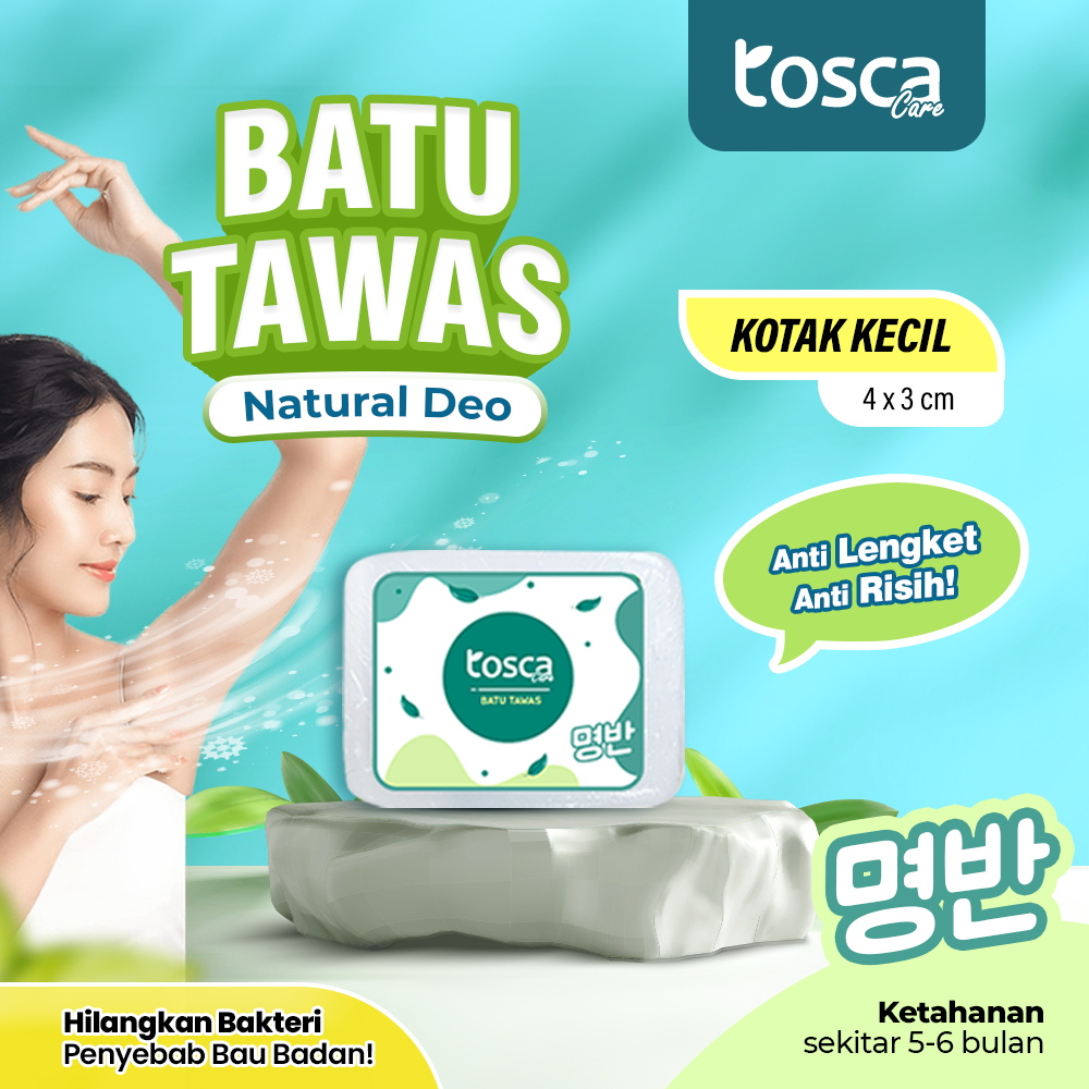Jual Natural Deodorant Batu Tawas Mini Kotak Tosca Penghilang Bau ...