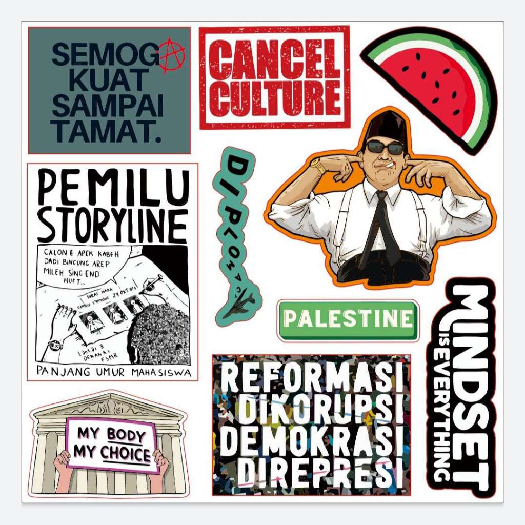 Jual Sticker Pack Soekarno Pemilu Storyline Palestine | Shopee Indonesia