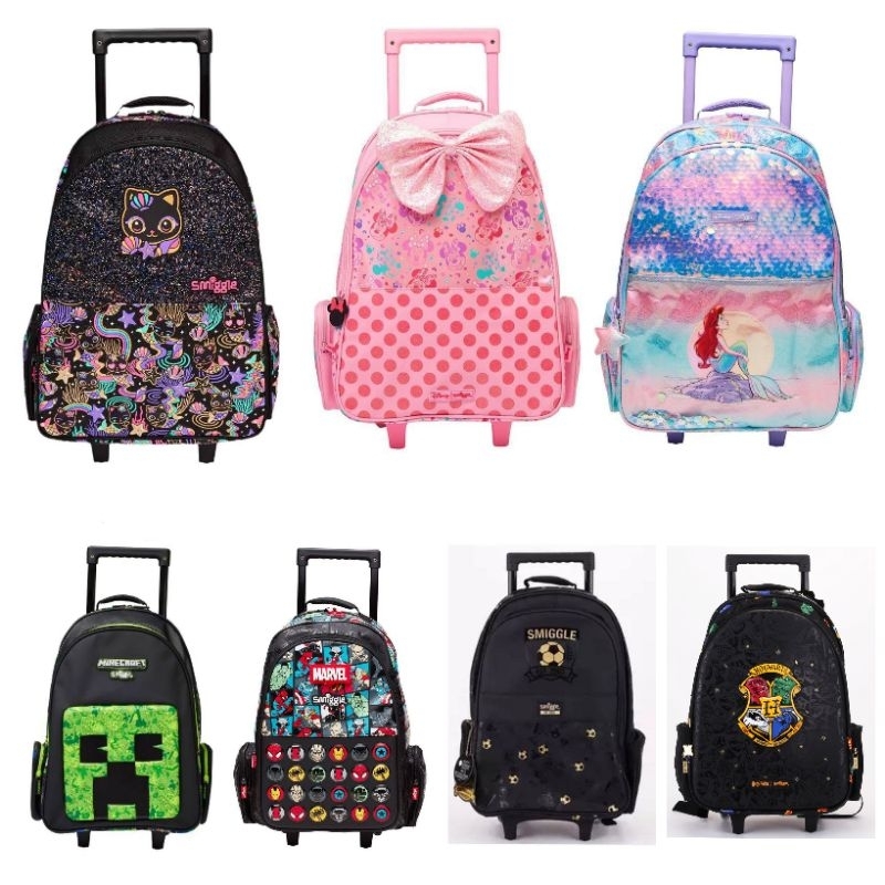 Jual READY BACKPACK TROLLEY SMIGGLE HARRY POTTER CAT MICKEY MINNIE ...