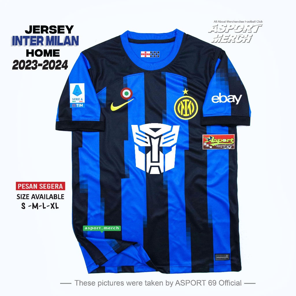 Jual JERSEY BOLA INTER HOME special TRANSFORMERS 2023 2024 JERSEY INTER ...