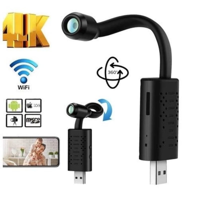 Jual Spy Cam Mini USB Webcam Camera CCTV V380 Pro 5MP Wifi Smart Net ...