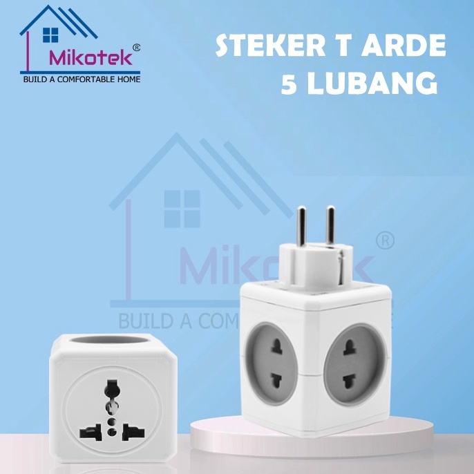 Jual Baru Steker T Arde Mikotek / Steker Colokan Serbaguna 5 Lubang ...