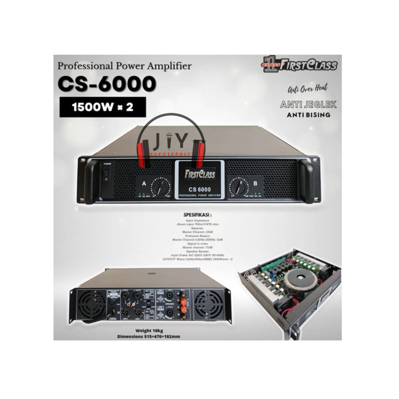 Jual Power FirstClass 2 Channel CS-6000 CS 6000 CS6000 | Shopee Indonesia