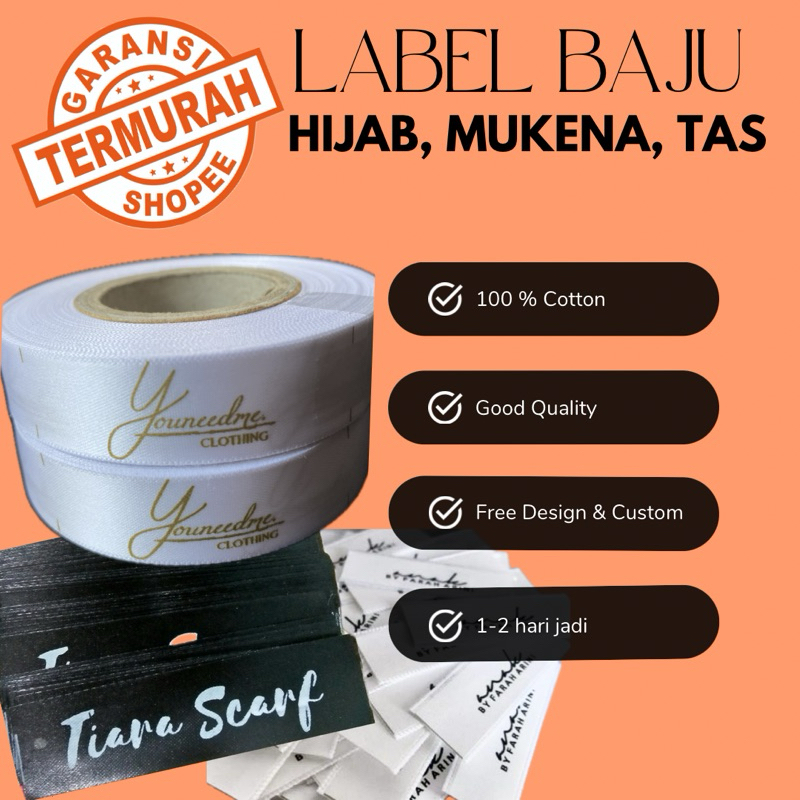 Jual LABEL SATIN PREMIUM UNTUK BAJU/HIJAB/MUKENA SEHARI JADI | Shopee ...