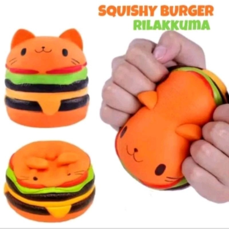 Jual mainan Squishy burger imut dan lucu / Squishy karakter burger food ...