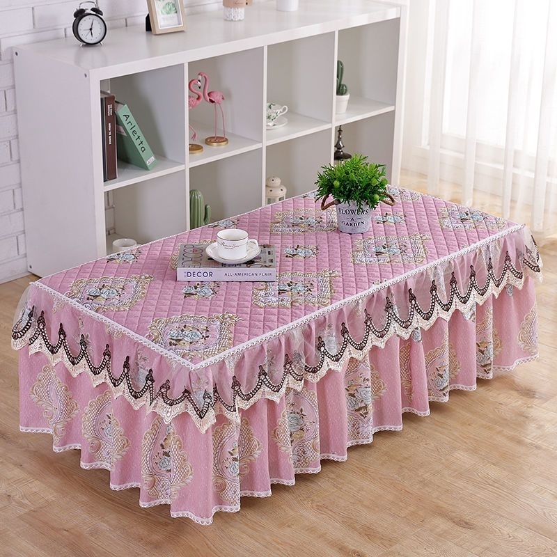 Jual TAPLAK MEJA IMPORT PERSEGI PANJANG GAYA CINA MEWAH RENDA REMPEL ...