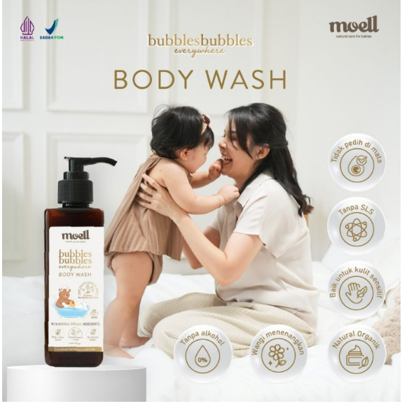Jual Moell Body Wash Bubbles 185gr / moel Bubbles Bubbles Body Wash ...