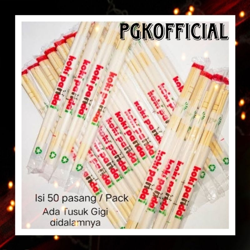 Jual Sumpit Panda Plus Tusuk Gigi 50pasang | Shopee Indonesia