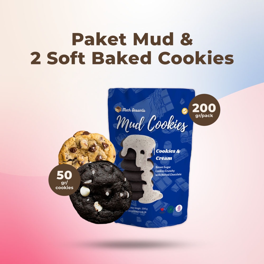 Jual Much Desserts Paket Bundling Mud Cookies Soft Baked Cookies ...