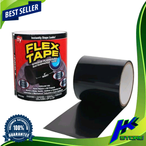 Jual FLEX TAPE 4" x 1.5M ISOLASI AJAIB LAKBAN SUPER ANTI AIR WATERPROOF LAKBAN ANTI BOCOR ASBES ...
