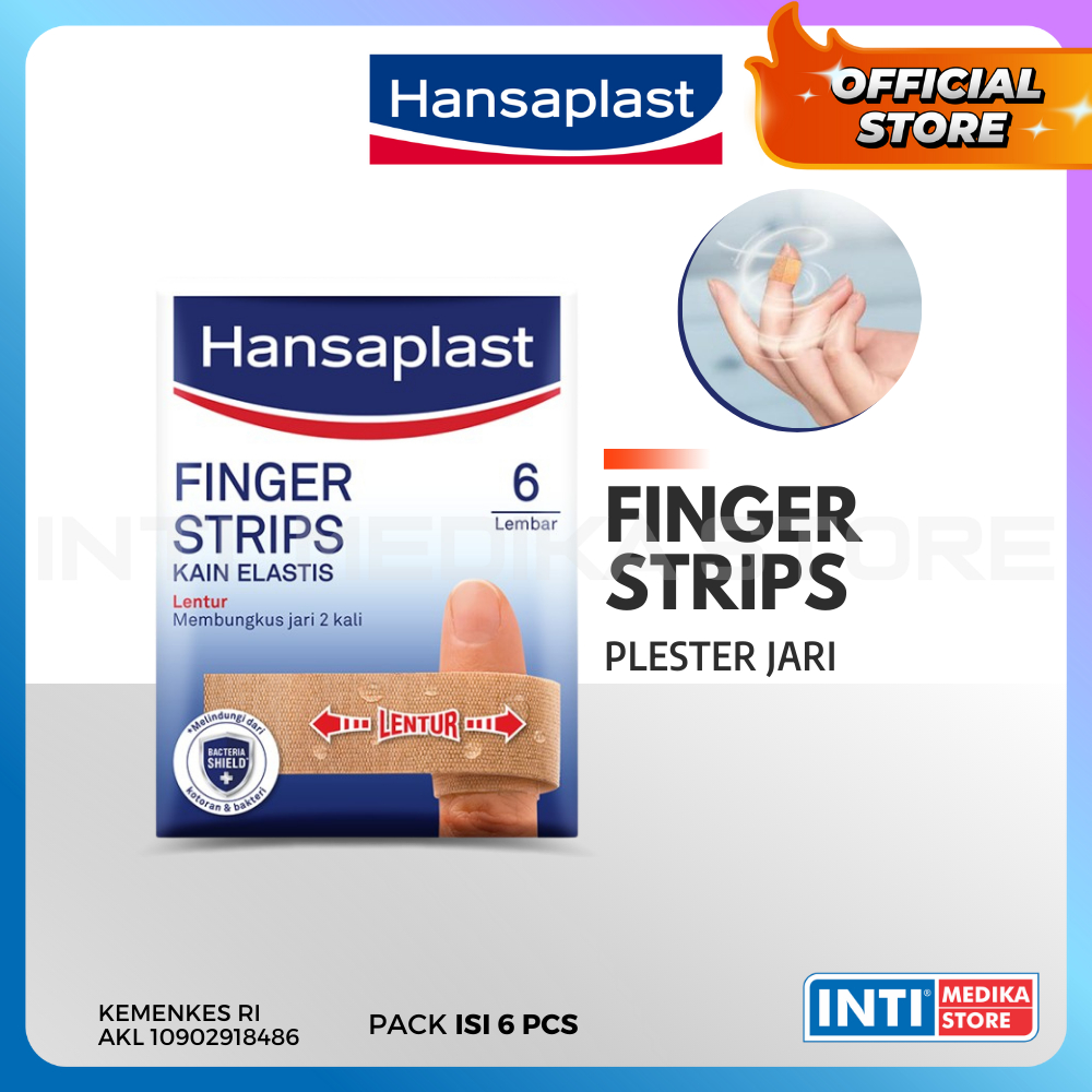 Jual HANSAPLAST - Finger Strips 6s | Plester Luka Kain Elastis Untuk ...