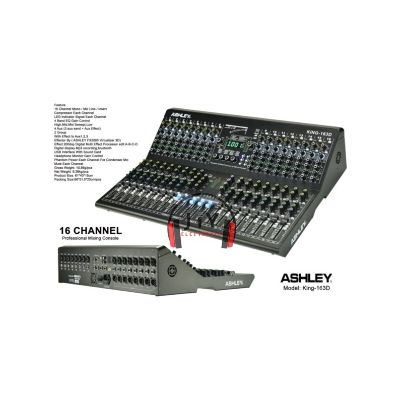 Jual Audio Mixer 16 Channel Ashley King163D King-163D King 163D ...