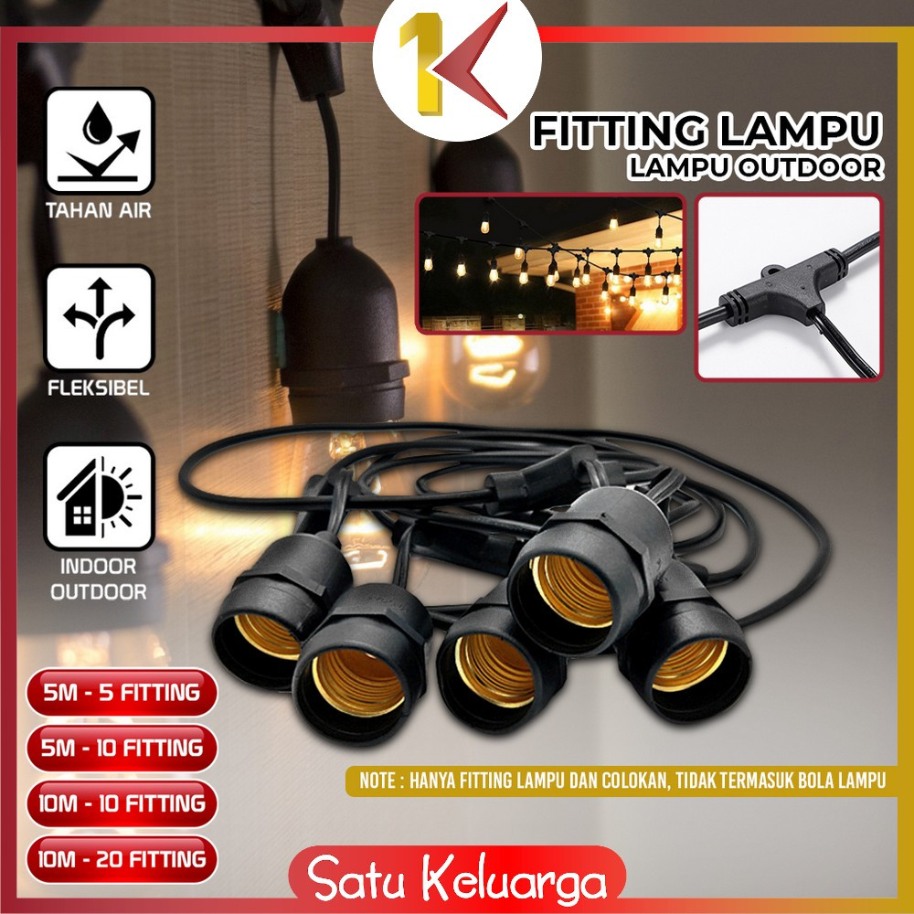Jual SK-C955 Kabel Fitting Lampu Gantung Outdoor 10 Meter 10 Fitting ...